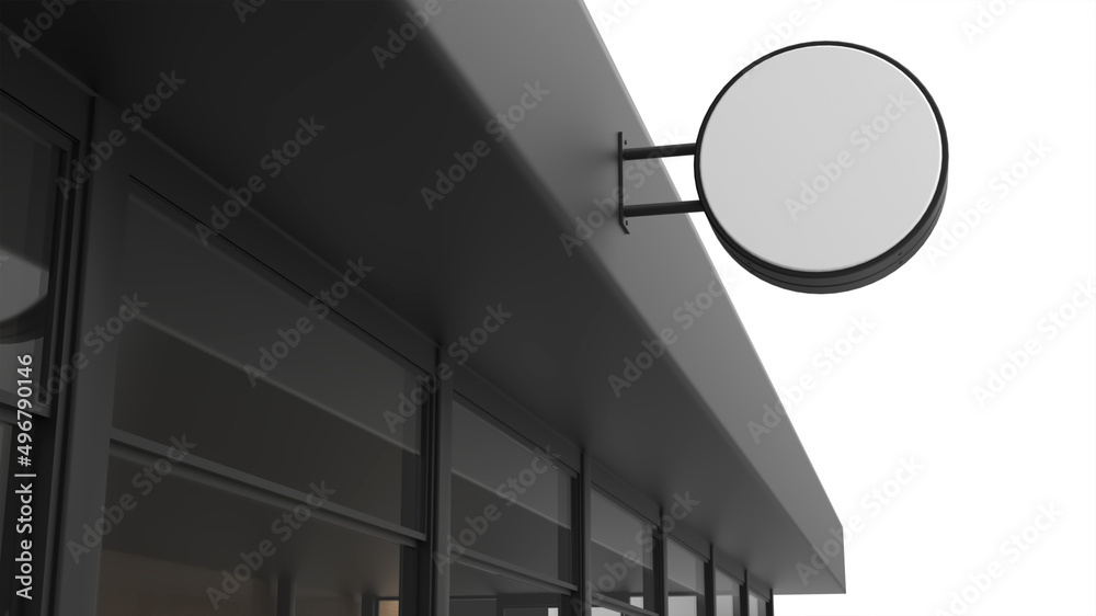 sign billboard mockup 3d render illustration Stock Illustration | Adobe ...