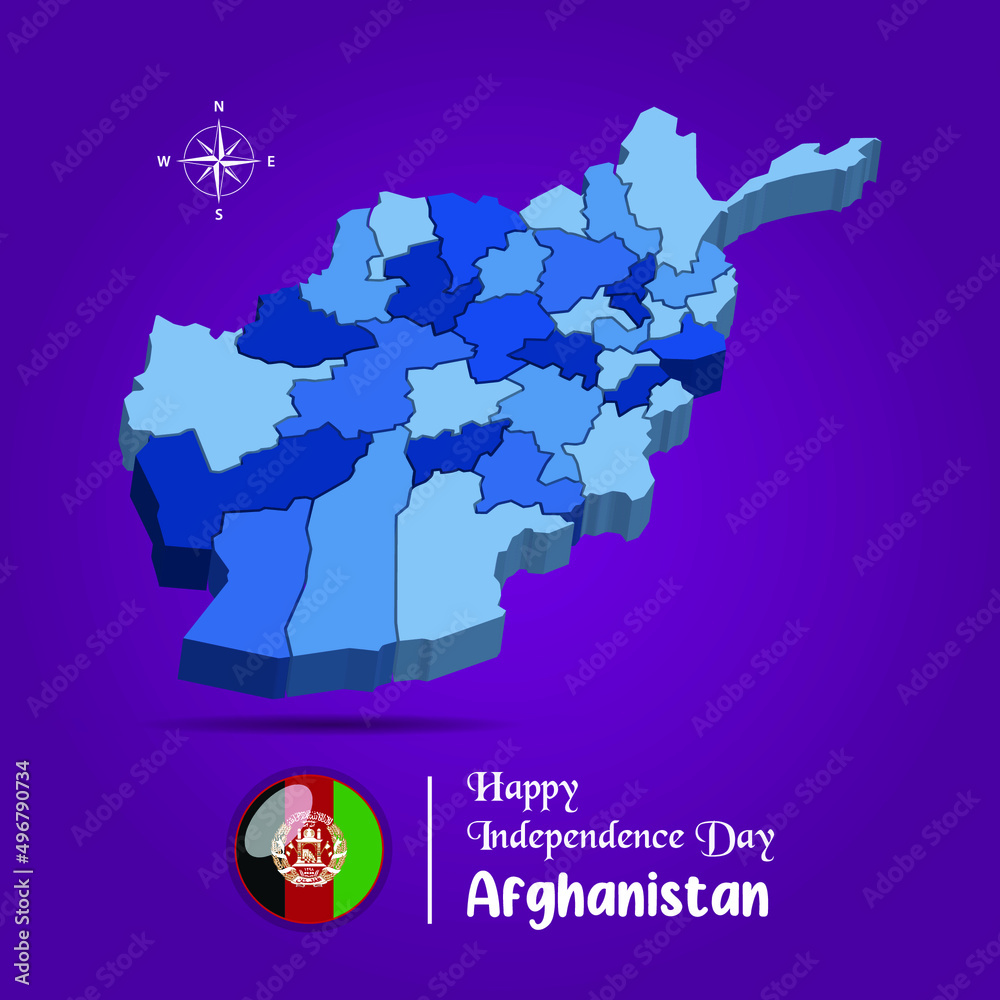 Afghanistan Map 3d Vector Photos and Images Stock Vector | Adobe Stock