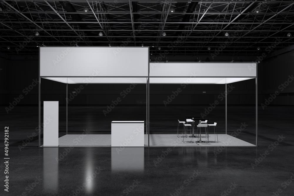 Exhibition stand for mockup and Corporate identity,Display design.Empty ...