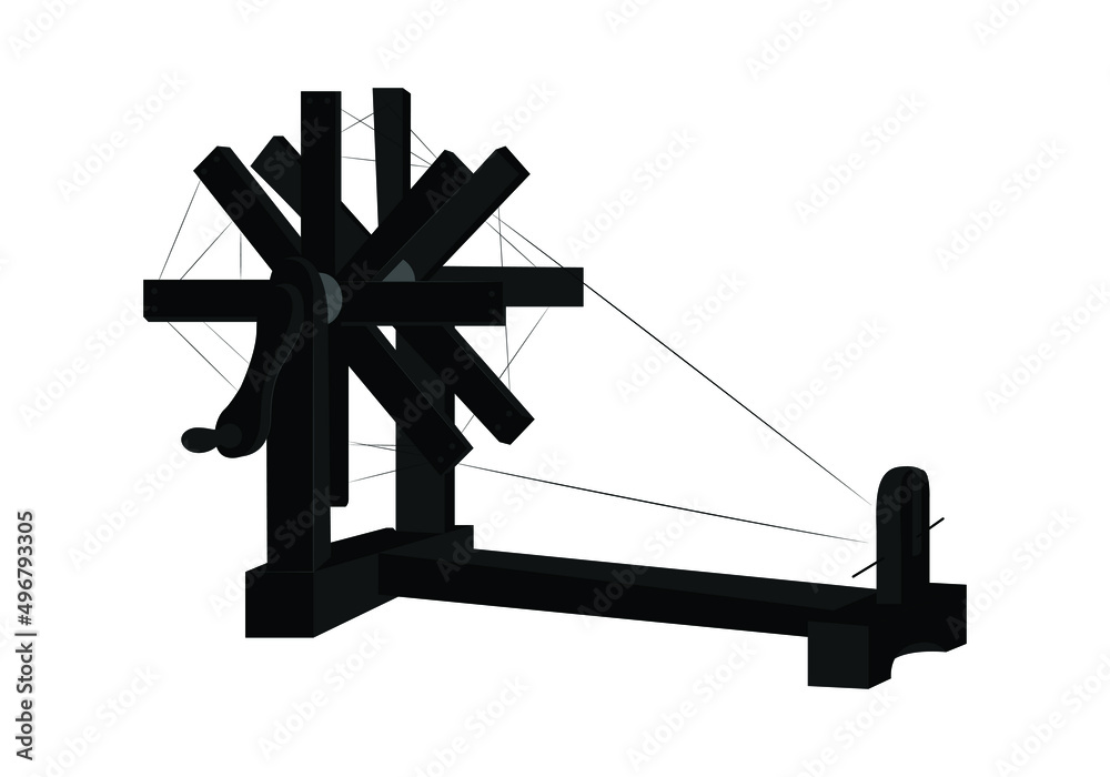 Illustration of charkha on the birthday of Gandhi. National handloom ...