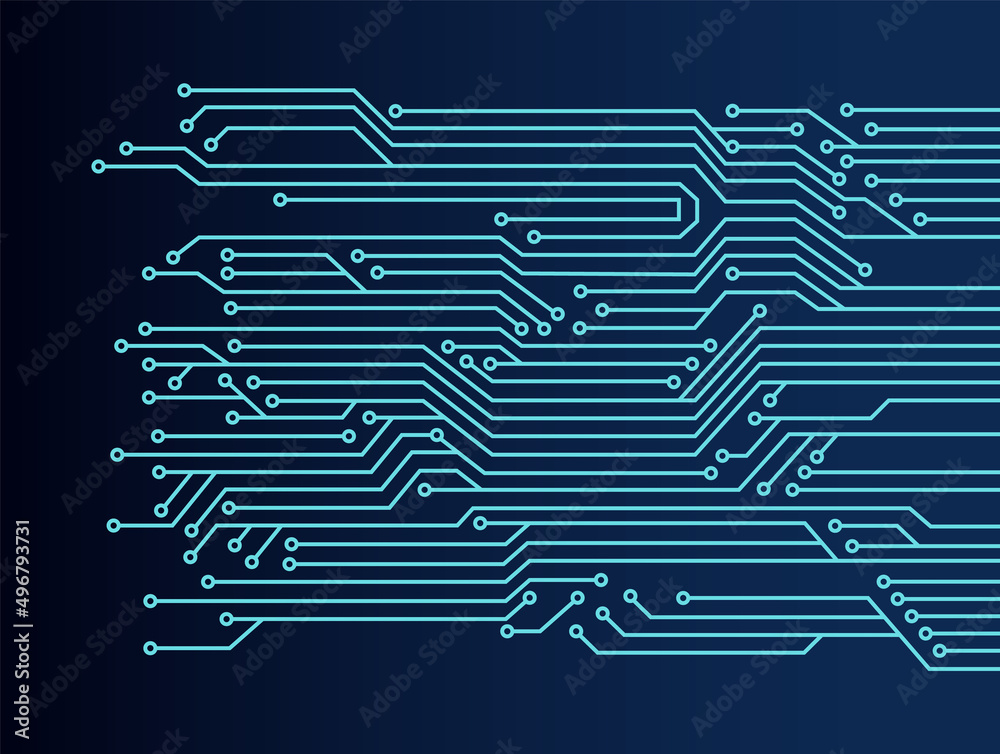 Electronics Board High Tech Digital Data Connection System Concept Circuit Engineering