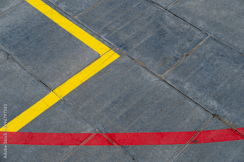 lines on the ground marking a sports field Stock Photo | Adobe Stock