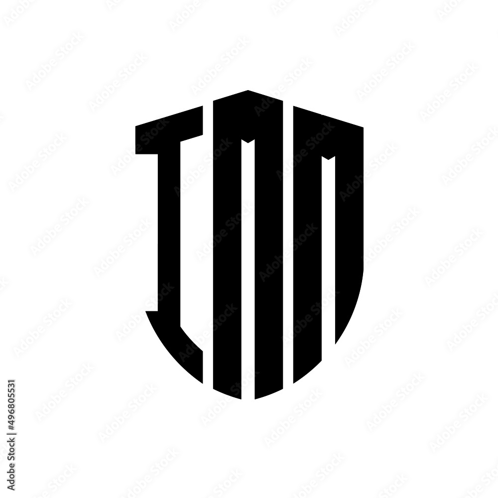 IMM letter logo design. IMM modern letter logo with black background ...