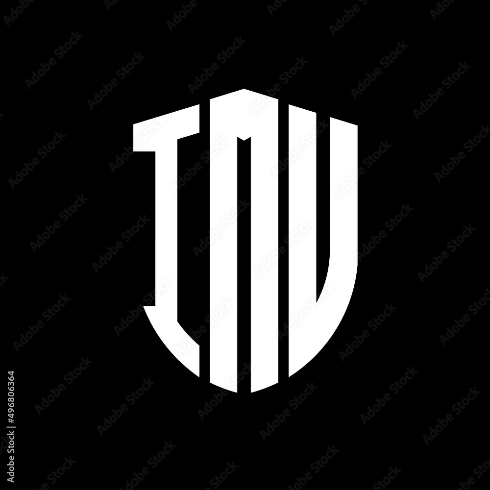 IMU letter logo design. IMU modern letter logo with black background ...