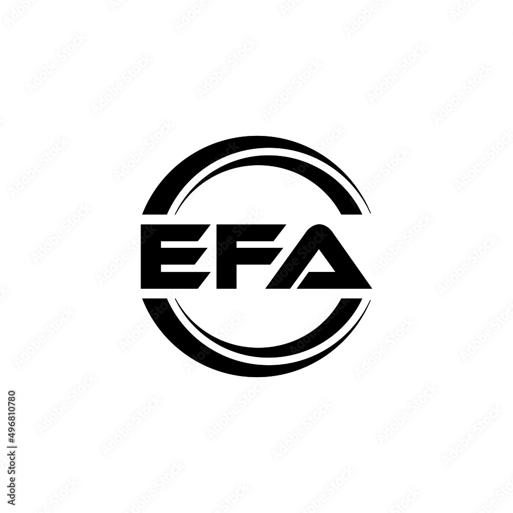 EFA letter logo design with white background in illustrator, vector ...