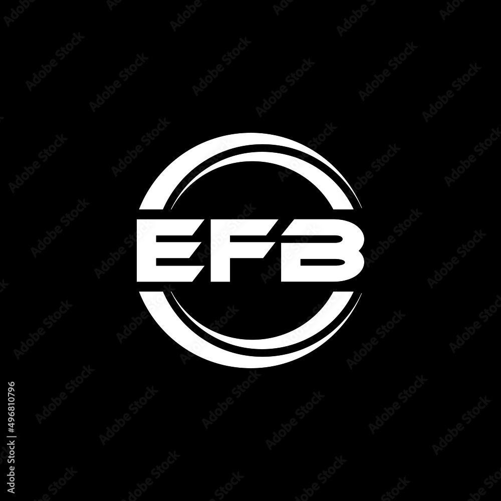 EFB letter logo design with black background in illustrator, vector ...