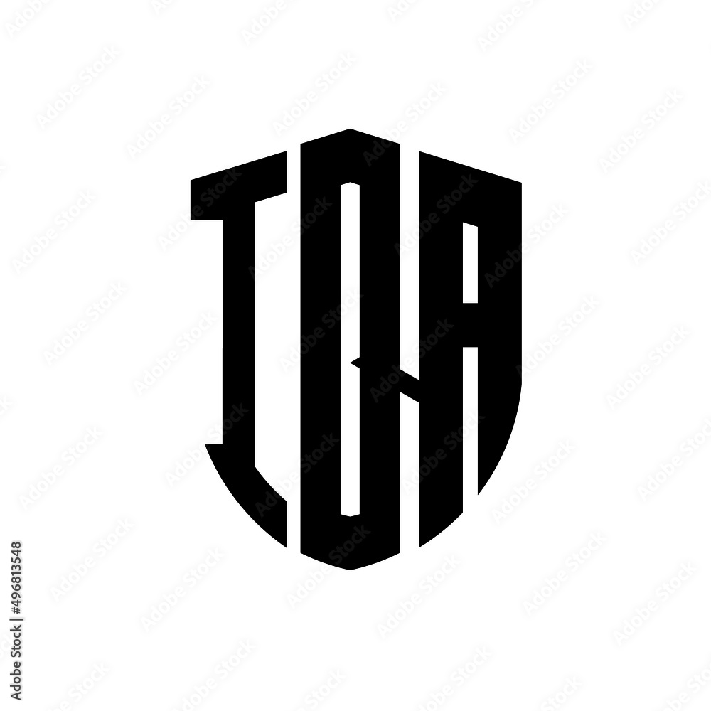 IQA letter logo design. IQA modern letter logo with black background ...