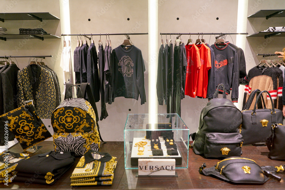 ROME, ITALY - CIRCA NOVEMBER, 2017: women's clothing and accessories on ...