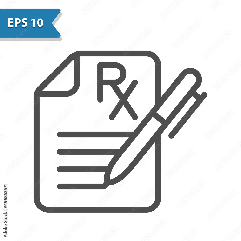 Prescription Icon - Medical Prescription Stock Vector | Adobe Stock