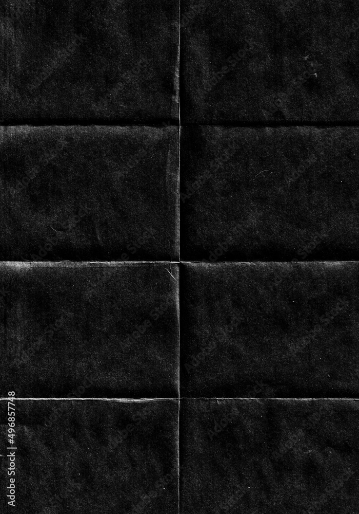 Old Folded Shabby Scratched A4 Paper Sheet Poster Mock Up. Grunge Rough ...