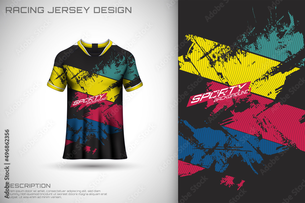 Front racing shirt design. Sports design for racing, cycling, jersey ...