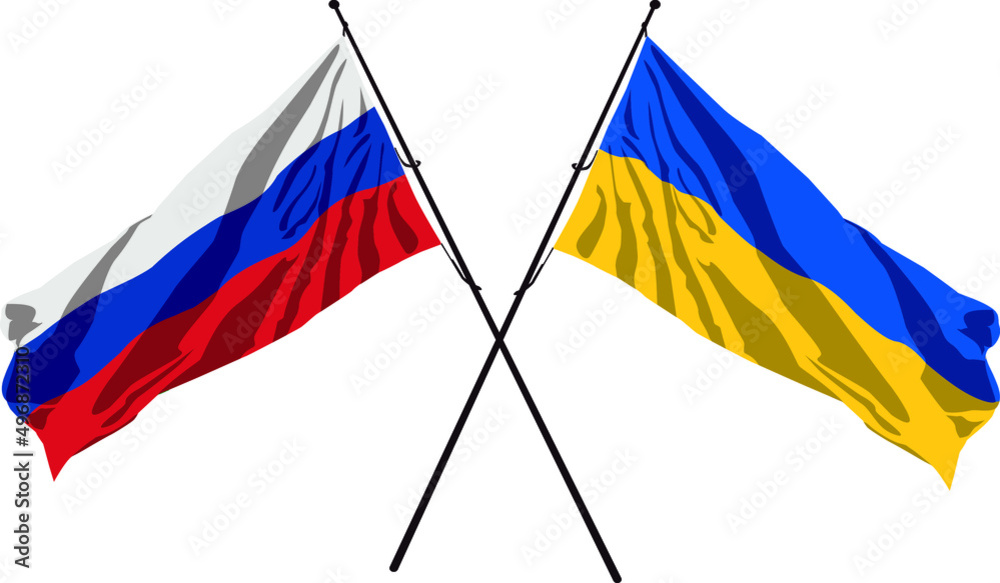 UKRAINE AND RUSSIA FLAGS, RUSSIA WAR, UKRAINE WAR, WAR 2022, RUSSIA ...