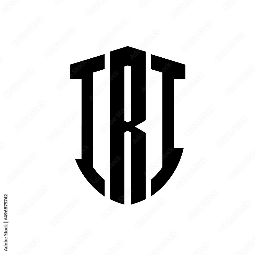 IRI letter logo design. IRI modern letter logo with black background ...