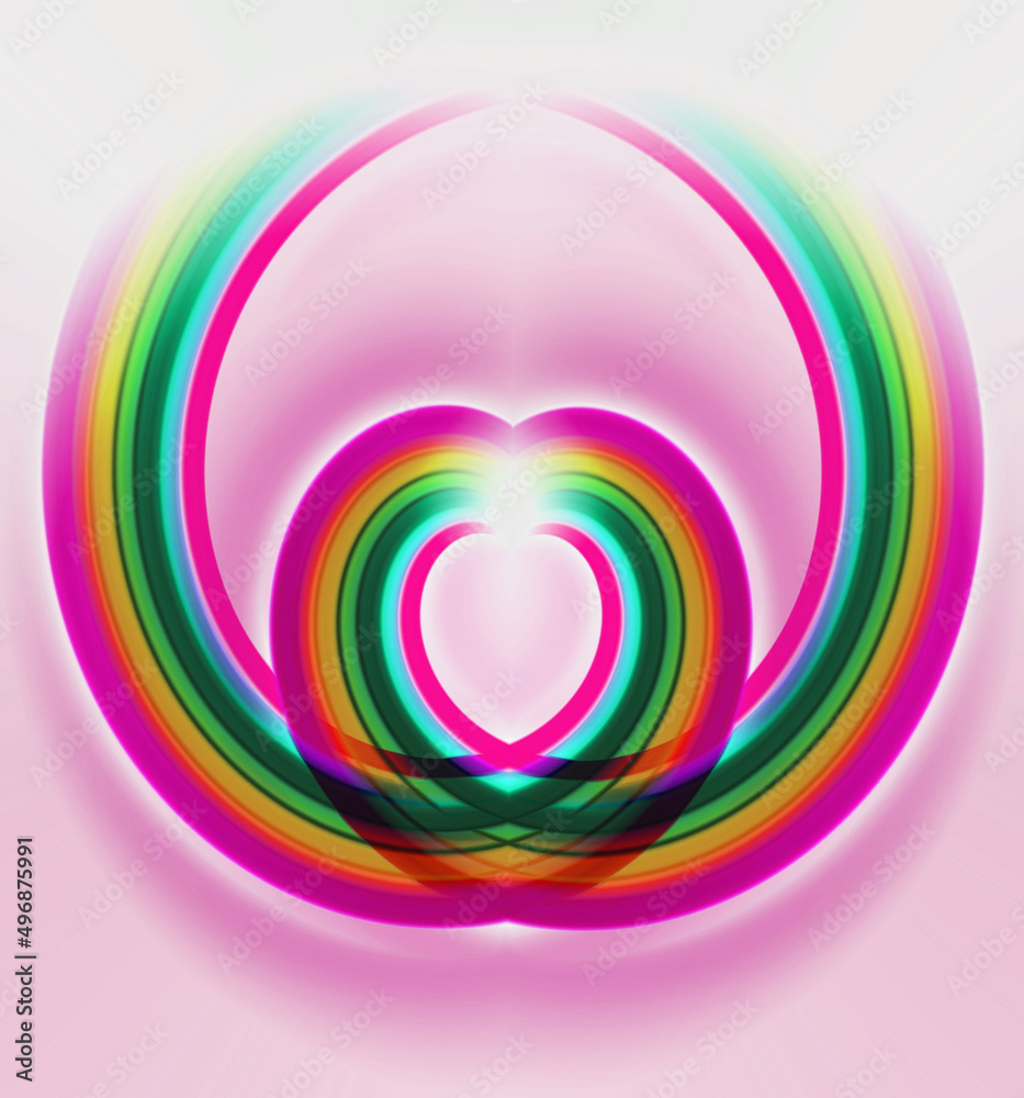 Rainbow zen circle symbol for balance and wellness Stock Illustration ...