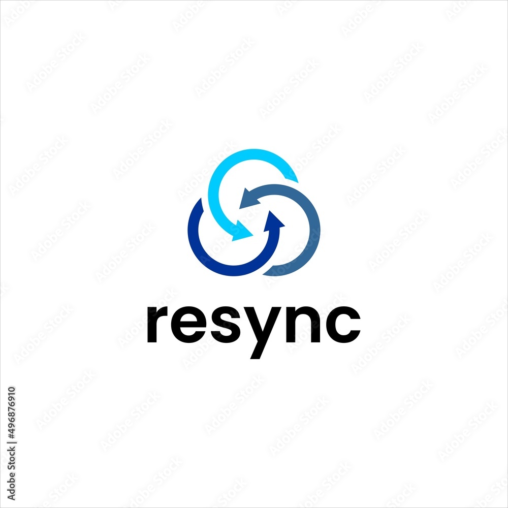 re sync logo , back line arrow vector illustration Stock Vector | Adobe ...
