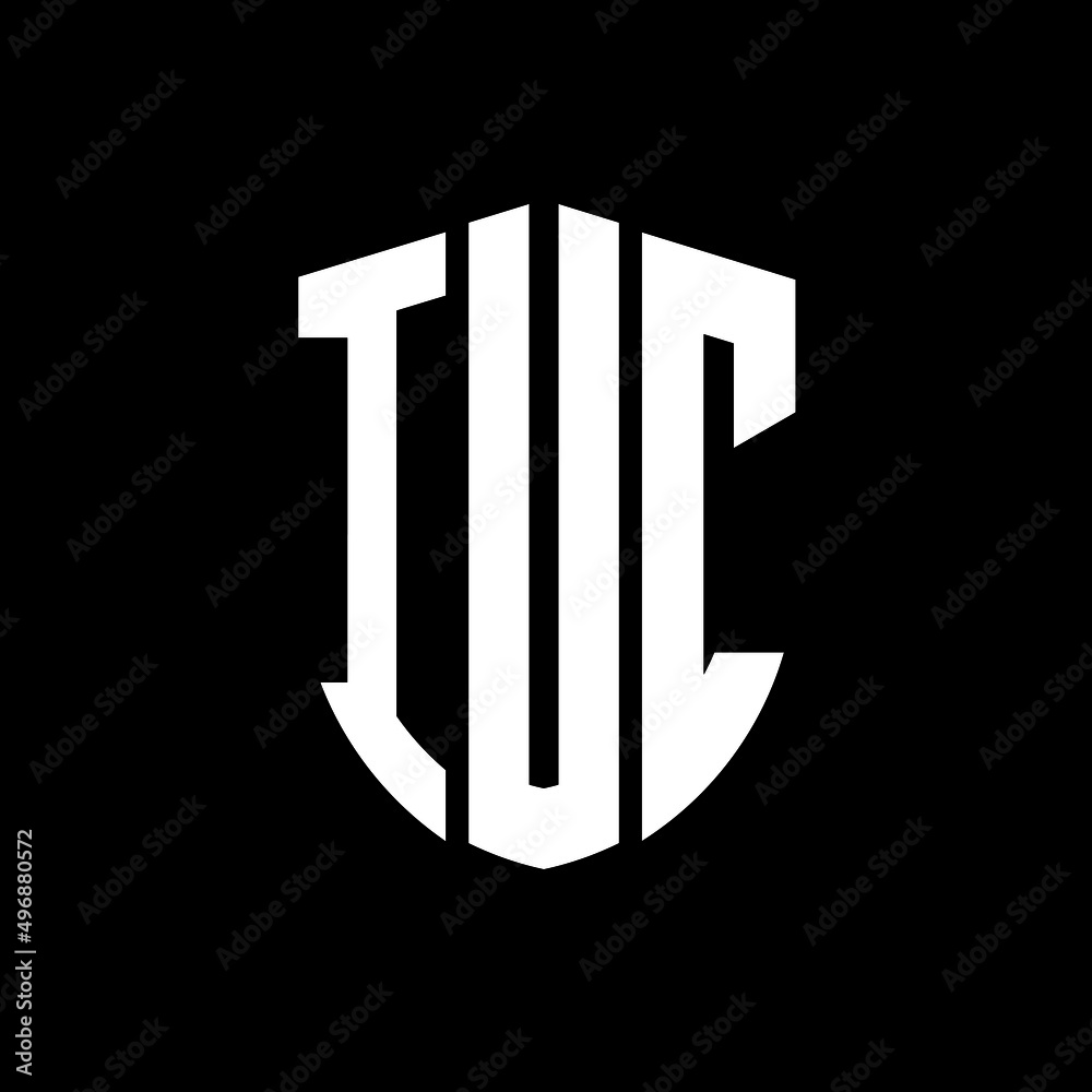 IVC letter logo design. IVC modern letter logo with black background ...