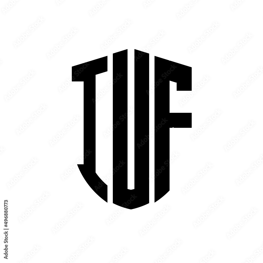 IVF letter logo design. IVF modern letter logo with black background ...