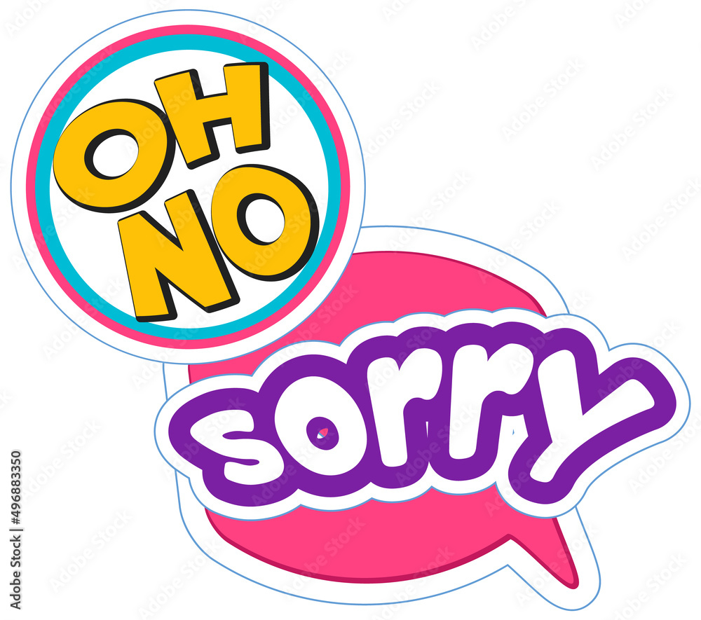 Set of emotional text sticker pack. Stickers for communication, virtual ...