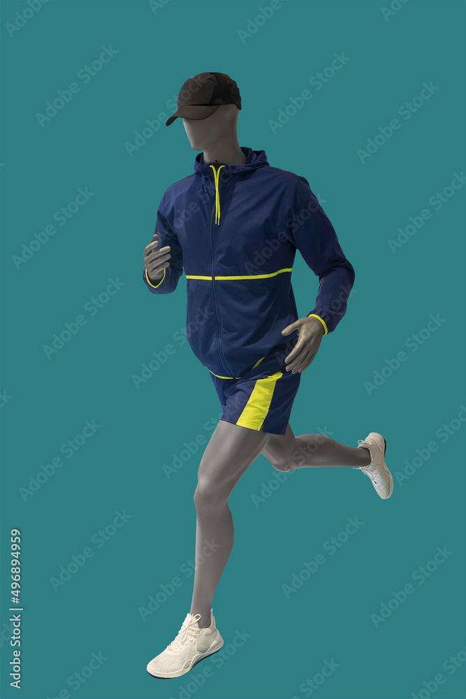 Running male mannequin Stock Photo | Adobe Stock