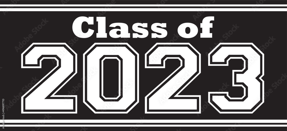 class of 2023 banner black background Stock Vector | Adobe Stock
