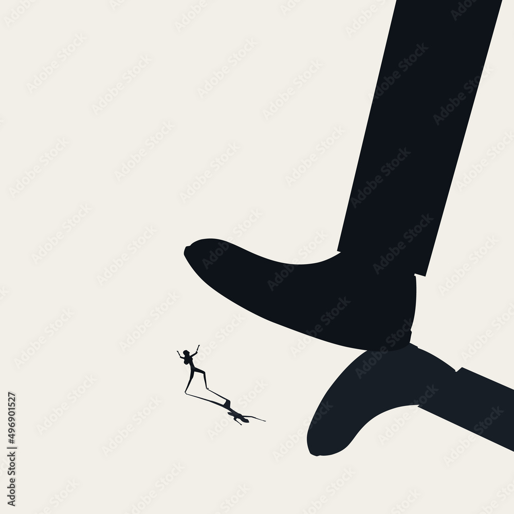 Business struggle and challenge vector concept. Symbol of fight ...