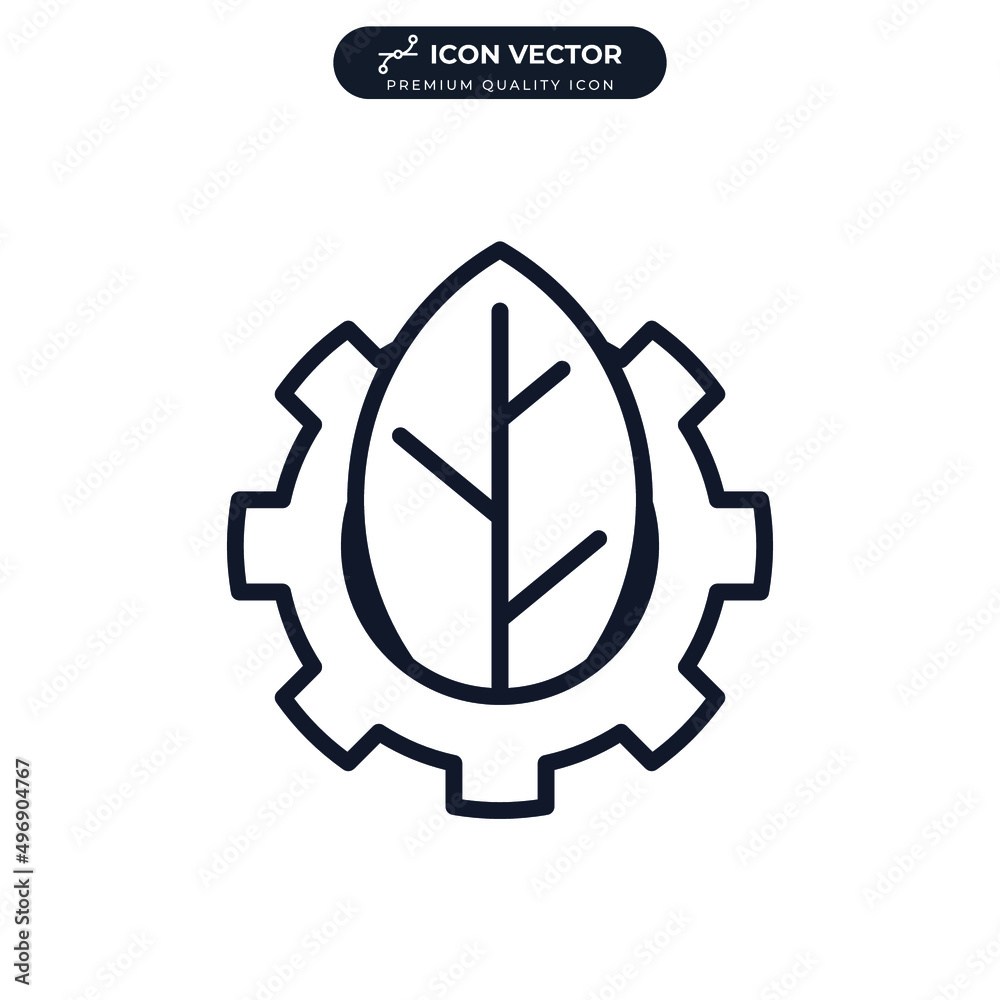 green technology icon symbol template for graphic and web design ...