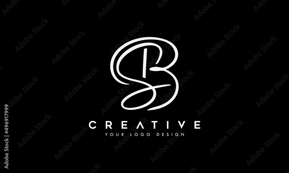Creative SB, BS logo design vector template Stock Vector | Adobe Stock