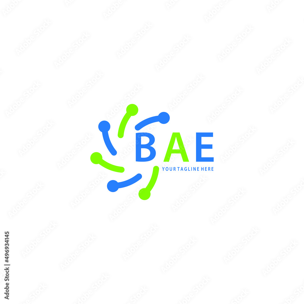 BAE logo design initial creative letter on white background. BAE vector ...