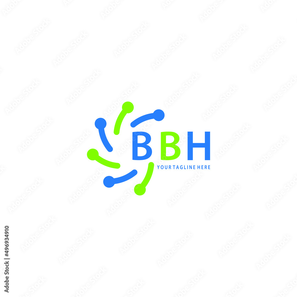 BBH logo design initial creative letter on white background. BBH vector ...