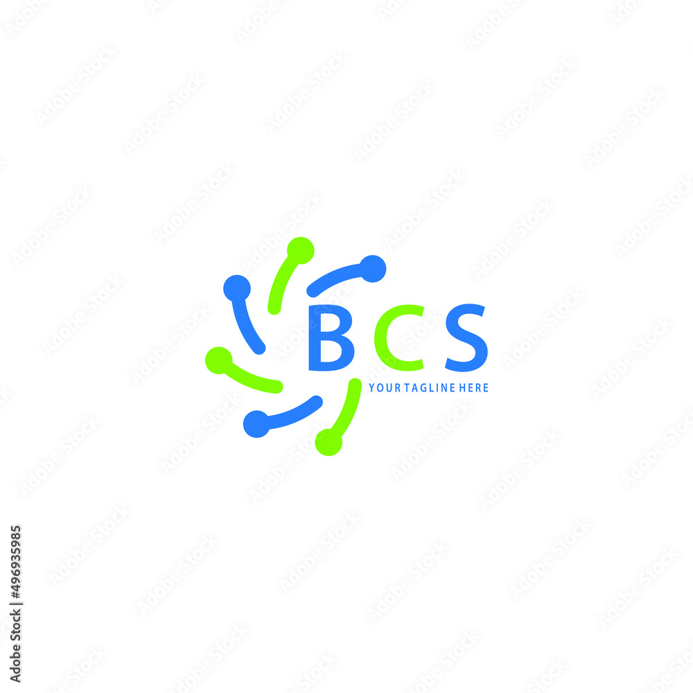 BCS logo design initial creative letter on white background. BCS vector ...