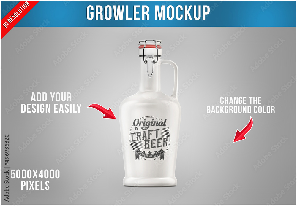 Growler-Mockup Stock Template | Adobe Stock