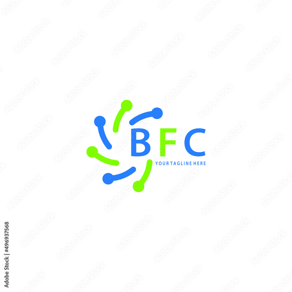 BFC logo design initial creative letter on white background. BFC vector ...