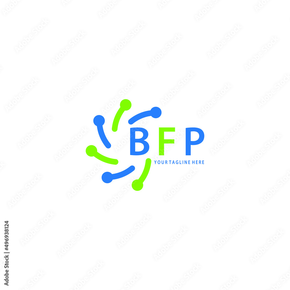 Vecteur Stock BFP logo design initial creative letter on white ...