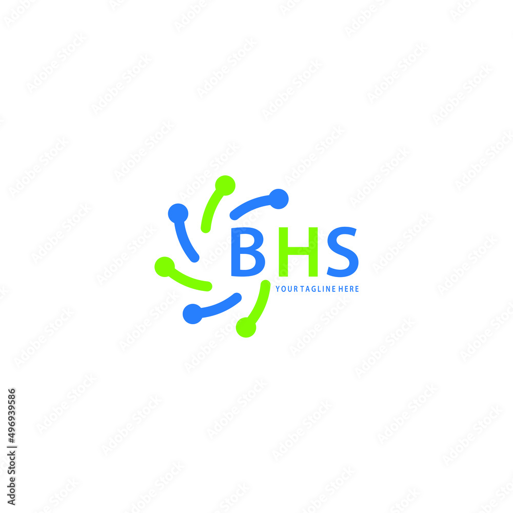 BHS logo design initial creative letter on white background. BHS vector ...