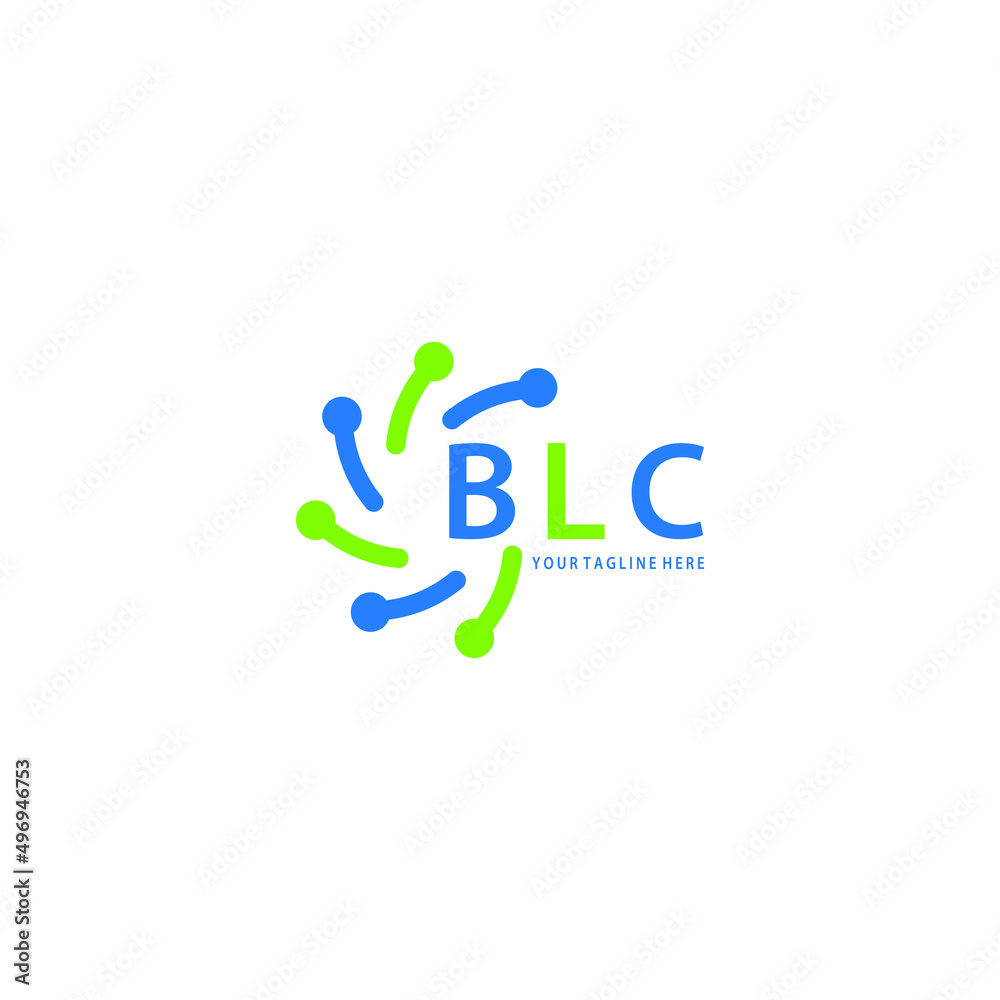 BLC logo design initial creative letter on white background. BLC vector ...