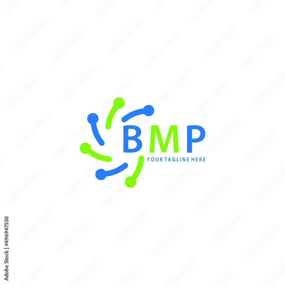BMP logo design initial creative letter on white background. BMP vector ...