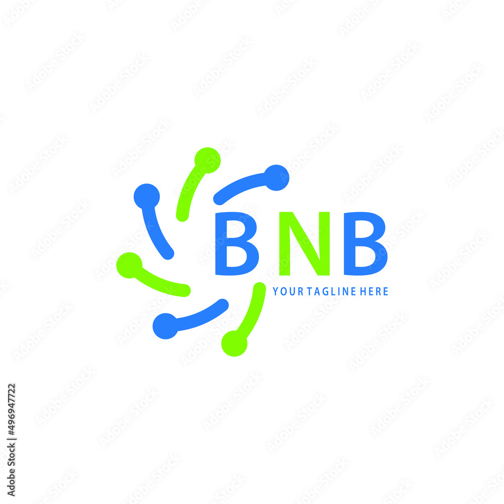 BNB logo design initial creative letter on white background. BNB vector ...
