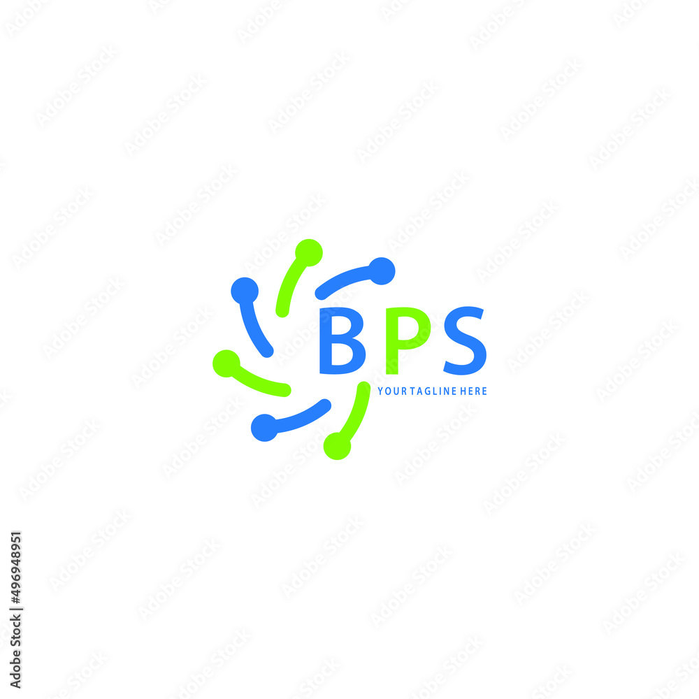 BPS logo design initial creative letter on white background. BPS vector logo simple, elegant and ...