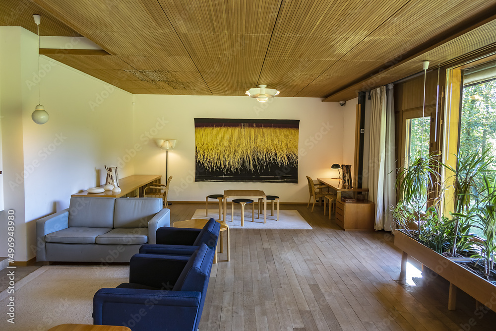 Interior of Maison Louis Carre (1959) is unique house, work by Finnish ...