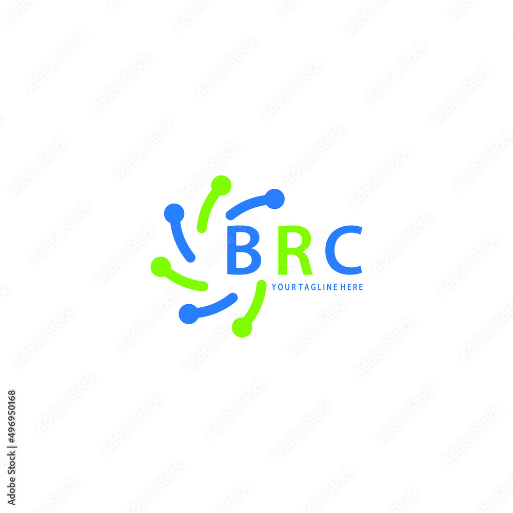 BRC logo design initial creative letter on white background. BRC vector ...