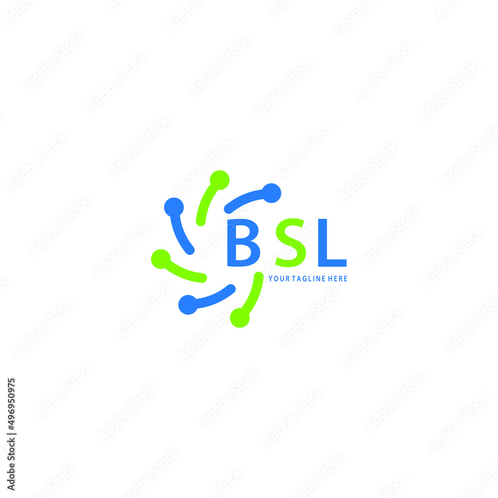 BSL logo design initial creative letter on white background. BSL vector ...