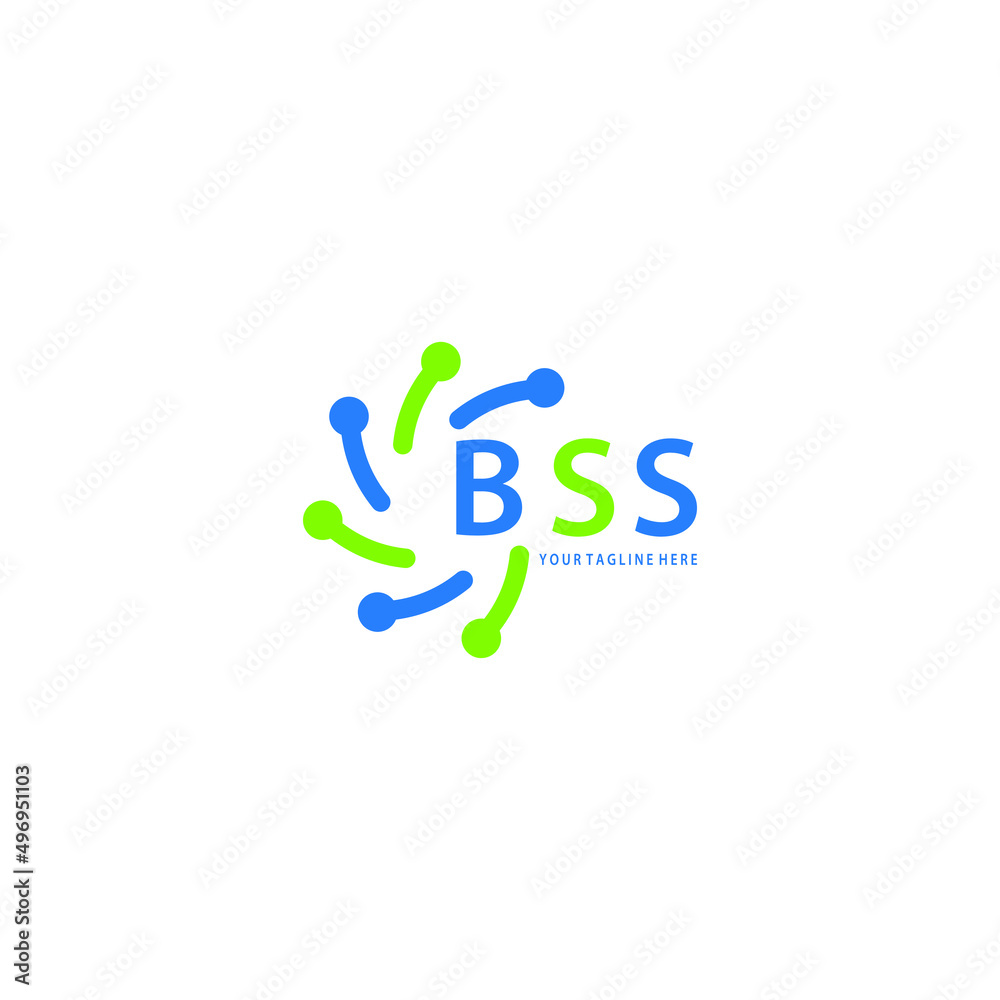 BSS logo design initial creative letter on white background. BSS vector ...