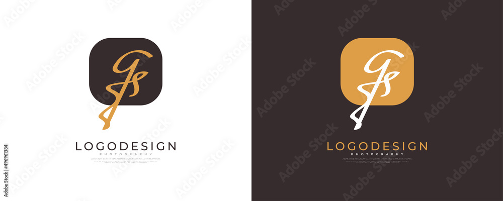 Initial G and S Logo Design in Elegant and Minimalist Handwriting Style ...