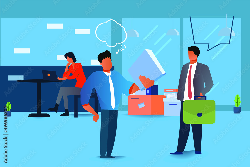 flat illustration of business people Presentation to determine prices ...