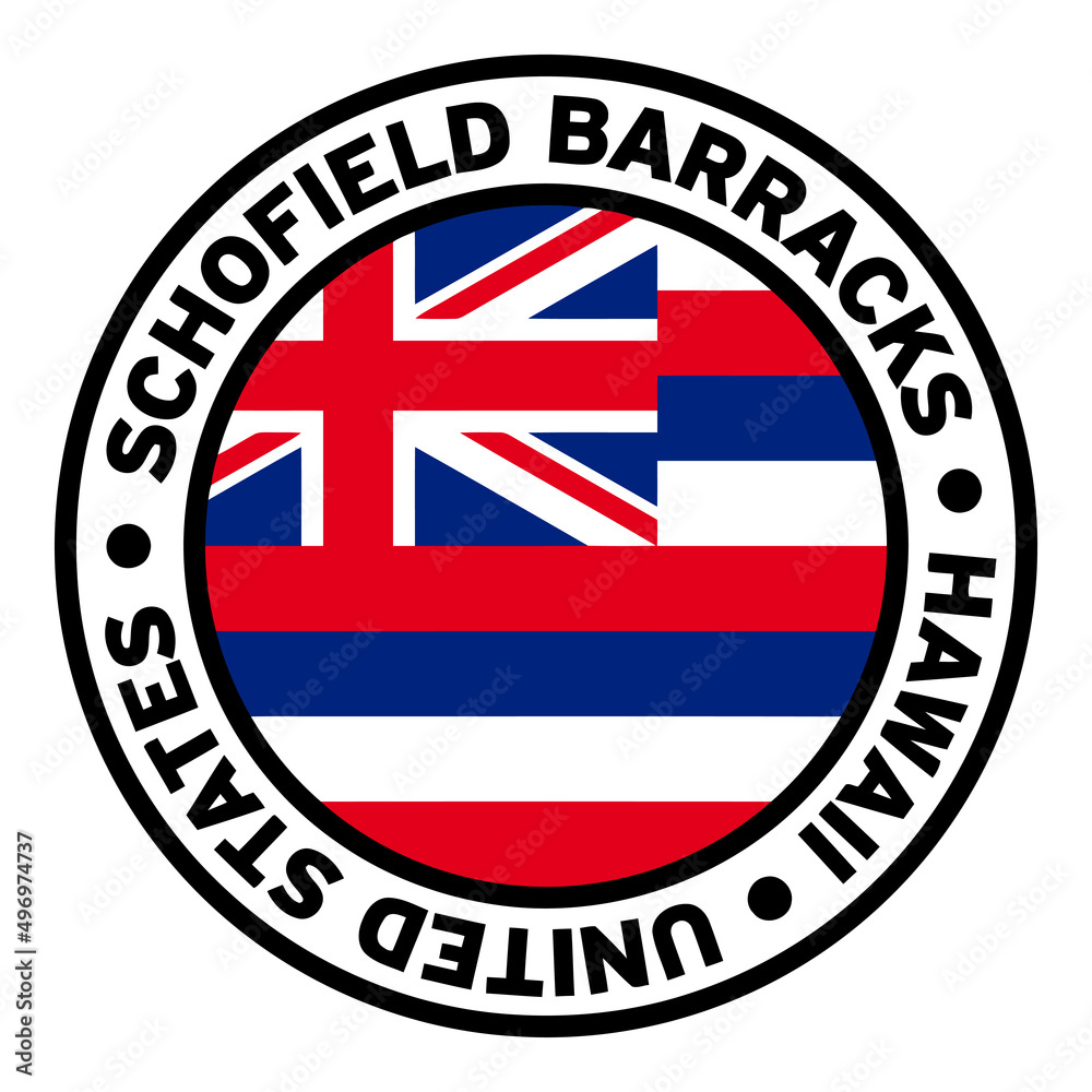 Fotografía Round Schofield Barracks Hawaii United States Flag Clipart ...