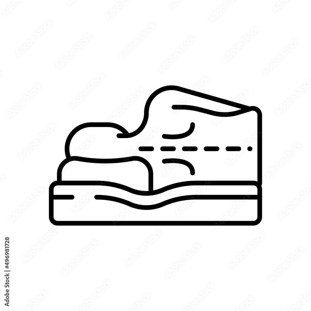 Correct sleeping position line icon. linear style sign for mobile ...
