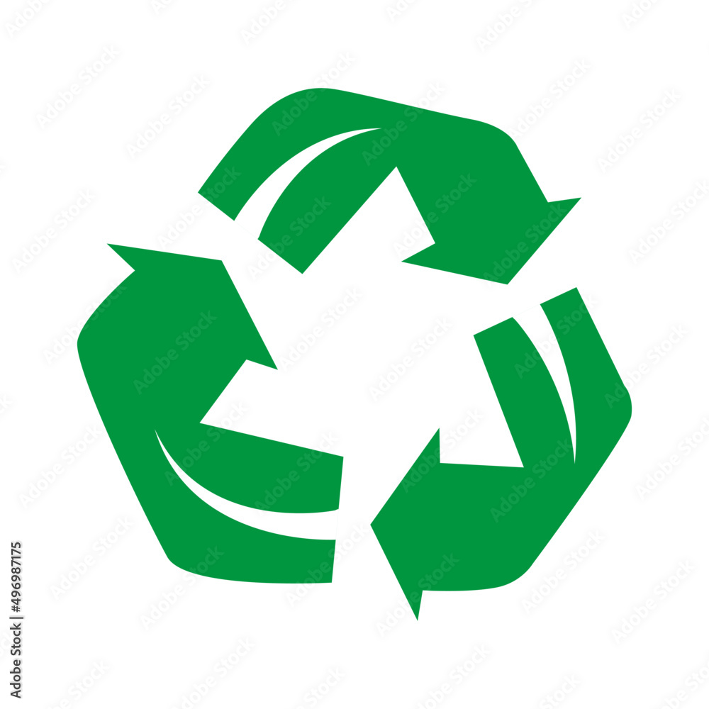 Recycle symbol on white background. Recycling symbol concept in vector ...