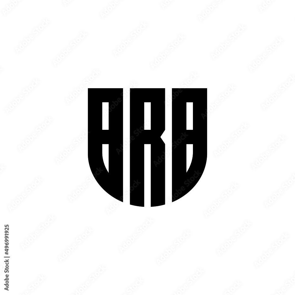 BRB letter logo design with white background in illustrator, vector ...