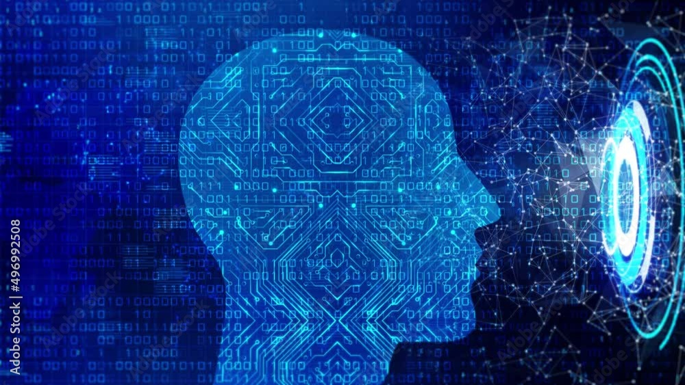 Future Technology Brain circuit Concept Visualization Loop Background ...