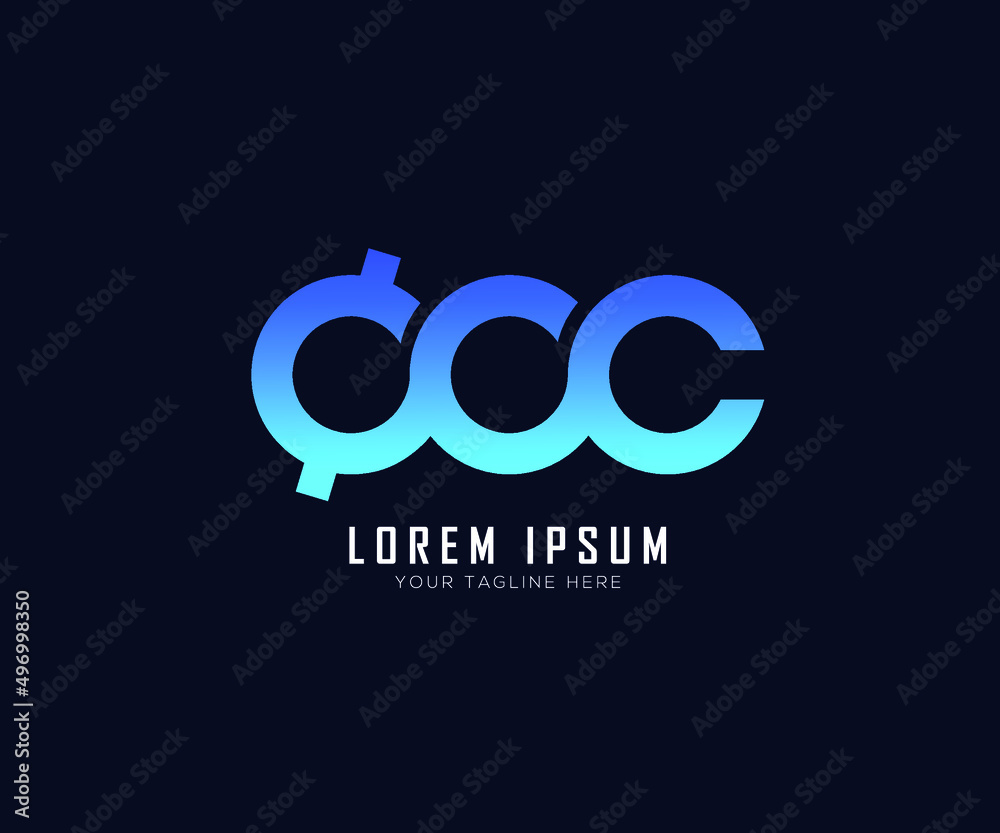 CCC letter mark logo design, Crypyo CCC design Stock Vector | Adobe Stock